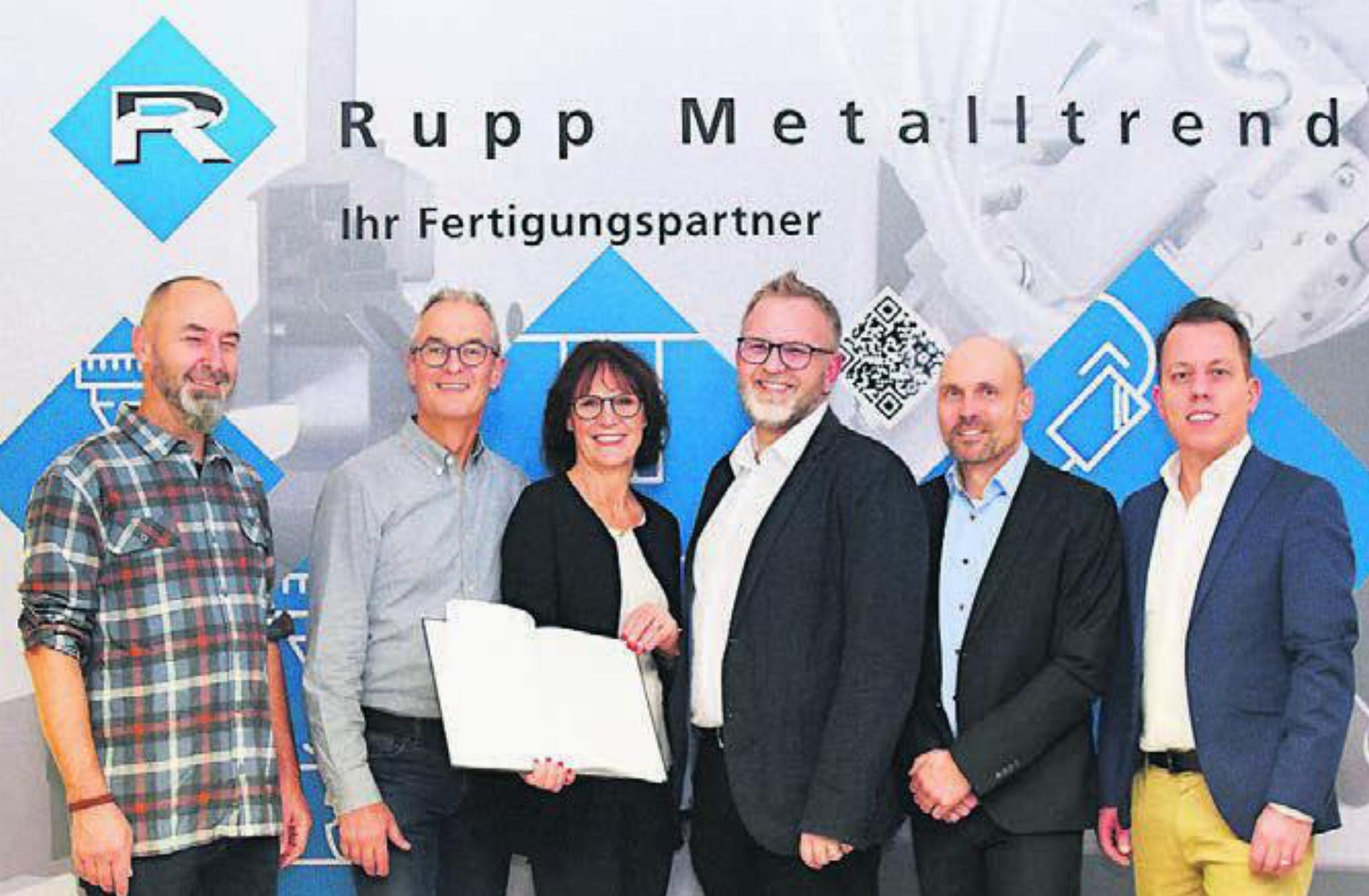 Die neue und die alte Führung der Rupp Metalltrend AG in Fahrwangen ...